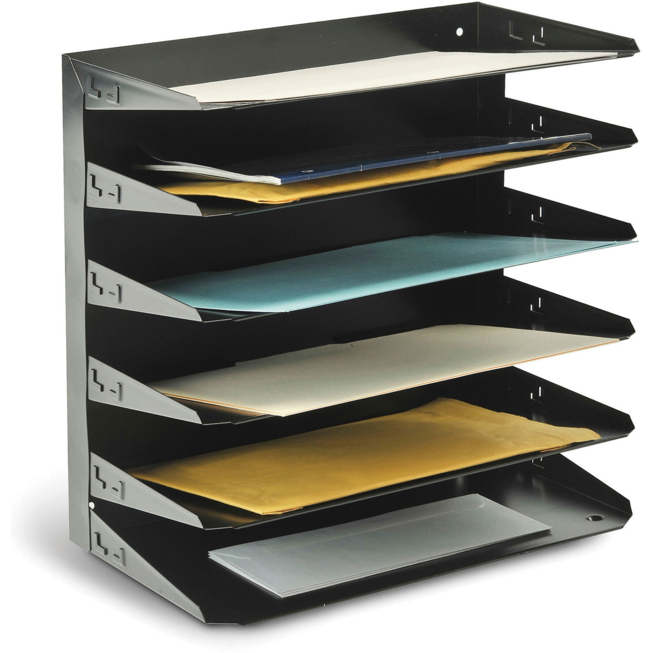 MMF, Horizontal Desk File Trays, 1 Each, Black - Walmart.com