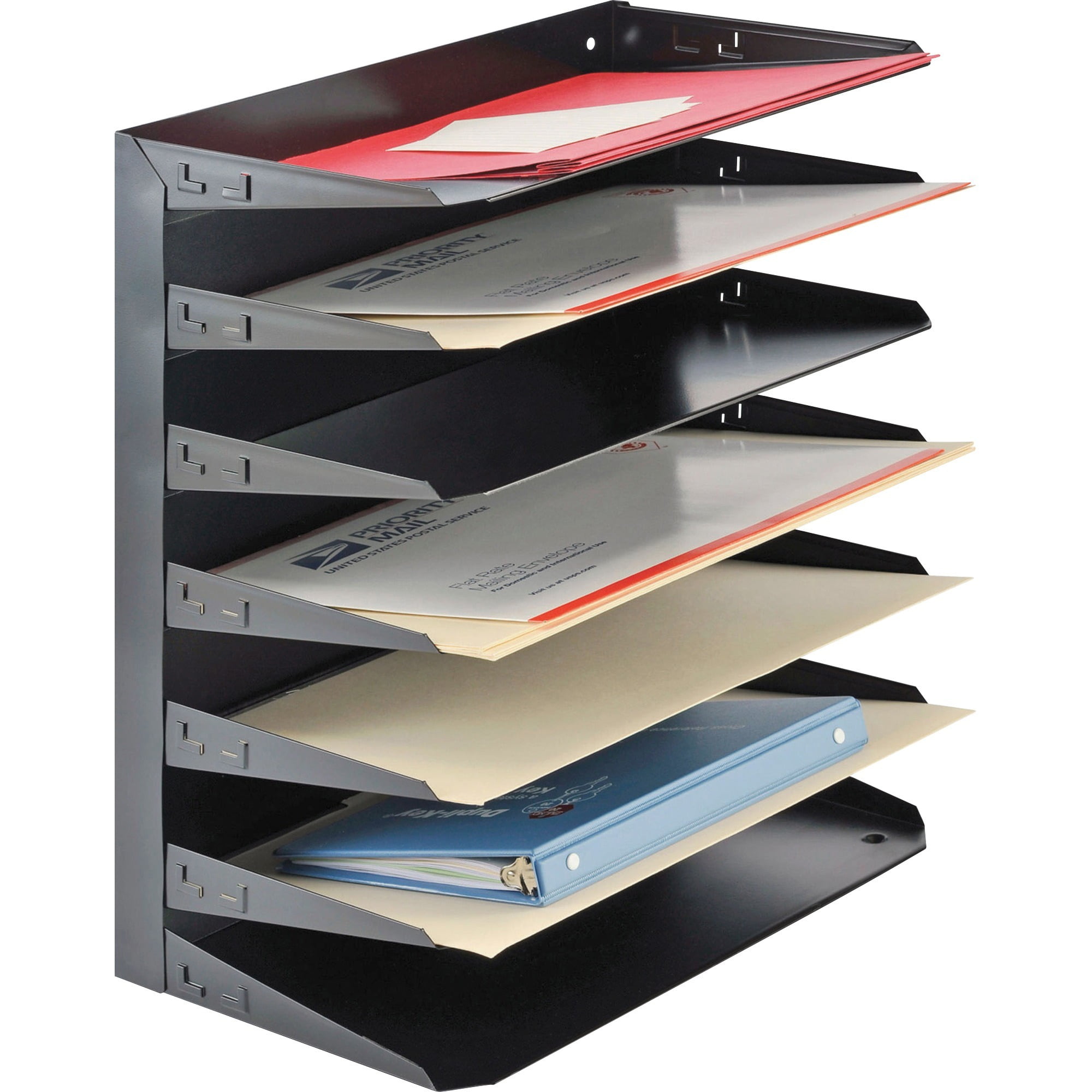 MMF, Horizontal Desk File Trays, 1 Each, Black - Walmart.com