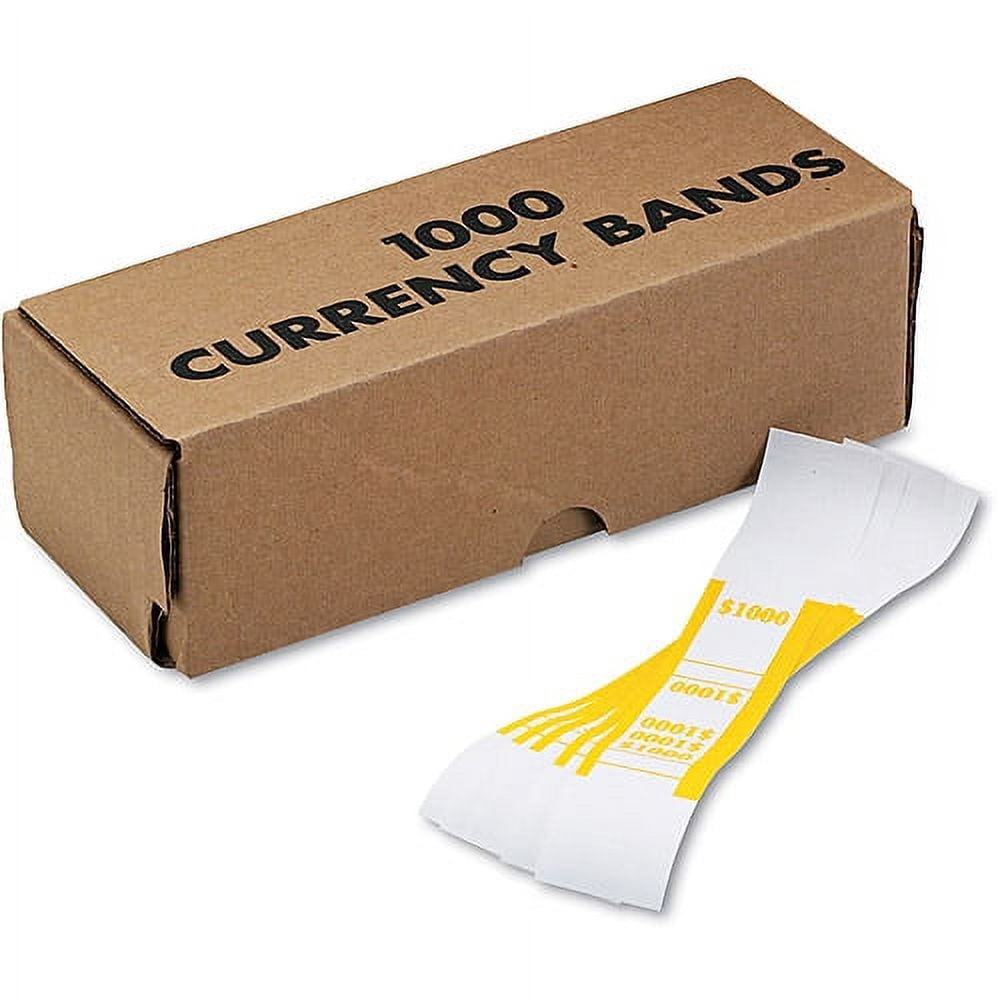 MMF Industries Self-Adhesive Currency Straps, Yellow, Pack of 1,000 ...