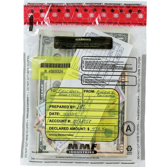 Money Deposit Bags in Money Handling | Clear - Walmart.com