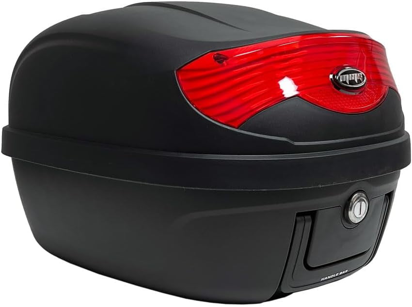 MMG Motorcycle Scooter Top Box Tail Trunk Luggage Box (Medium, 29Lt ...