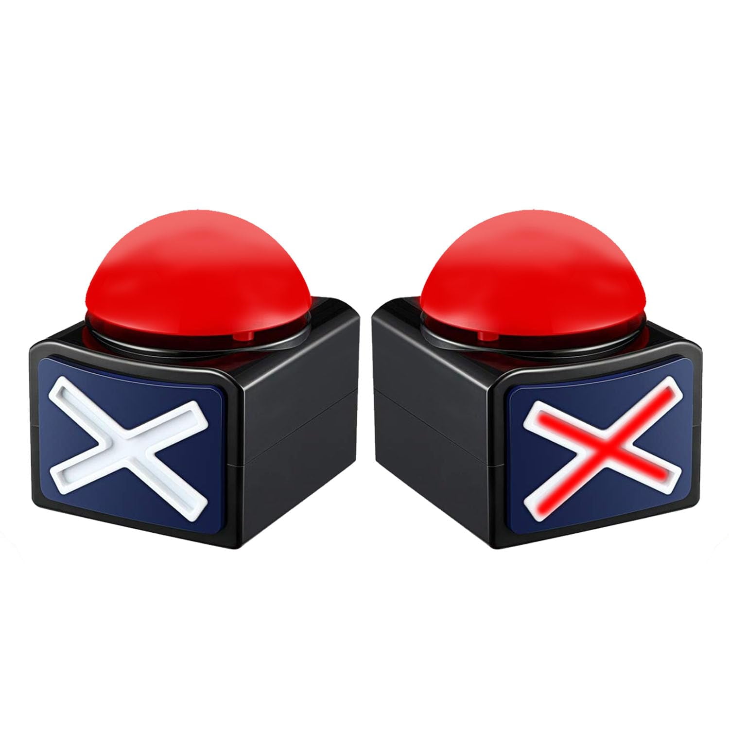 MMGGAISH 2 Pieces with Lights and Alarms H2FSDGame Show Button Box, Party Competition Props Toys ...