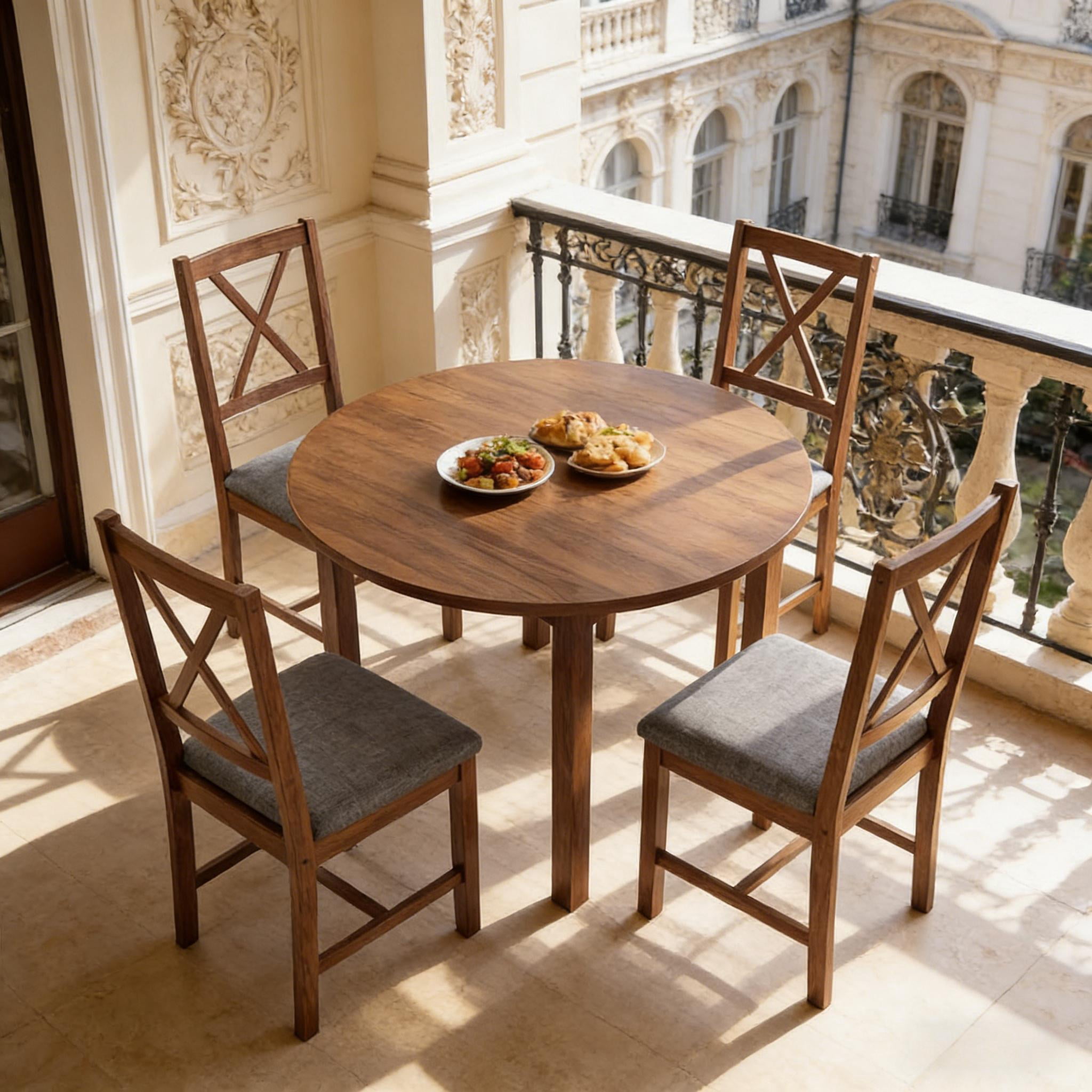 MMGW Set of 4 Rustic Kitchen Dining Chairs - Walmart.com