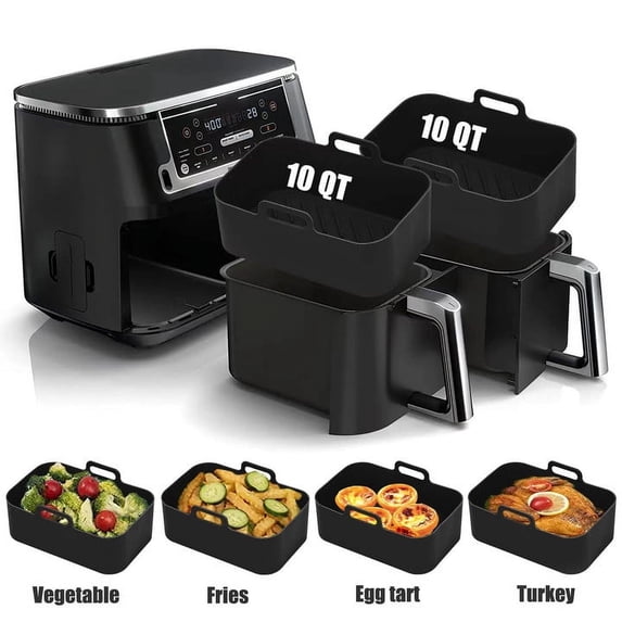 MMH 10 Qt Silicone Liners for Ninja Air Fryer DZ401, DZ550, Dual ...