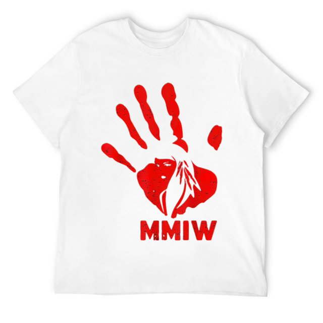 MMIW Missing Murdered Indigenous Mens Sisters Red Handprint T-Shirt ...