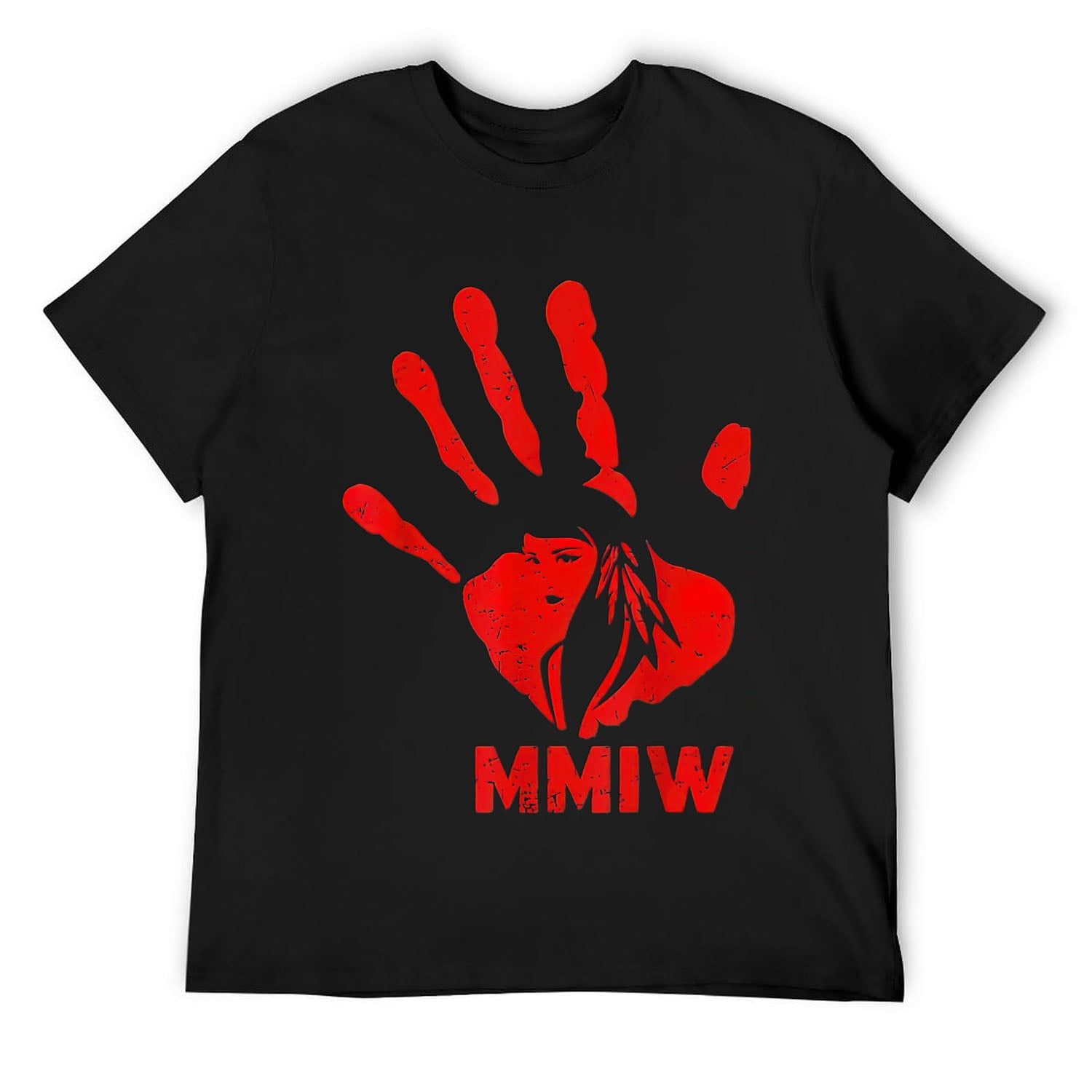 MMIW Missing Murdered Indigenous Mens Sisters Red Handprint T-Shirt ...