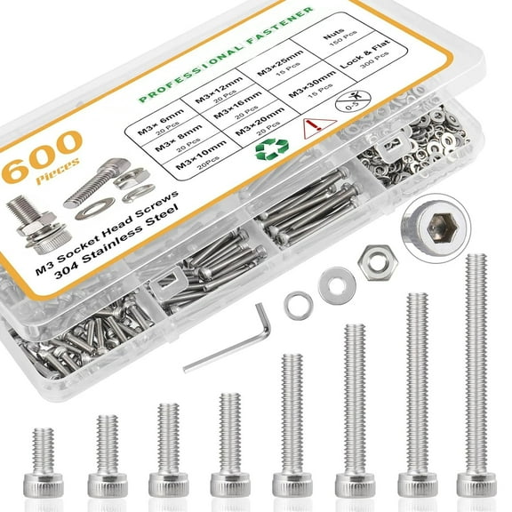 200Pcs,304 Stainless Steel Cross Head Flat-Tail Self-Tapping Screws ...