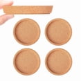 MMJ Cork Coasters 4in Round Drink Mat with Lip Absorbent Heat ...