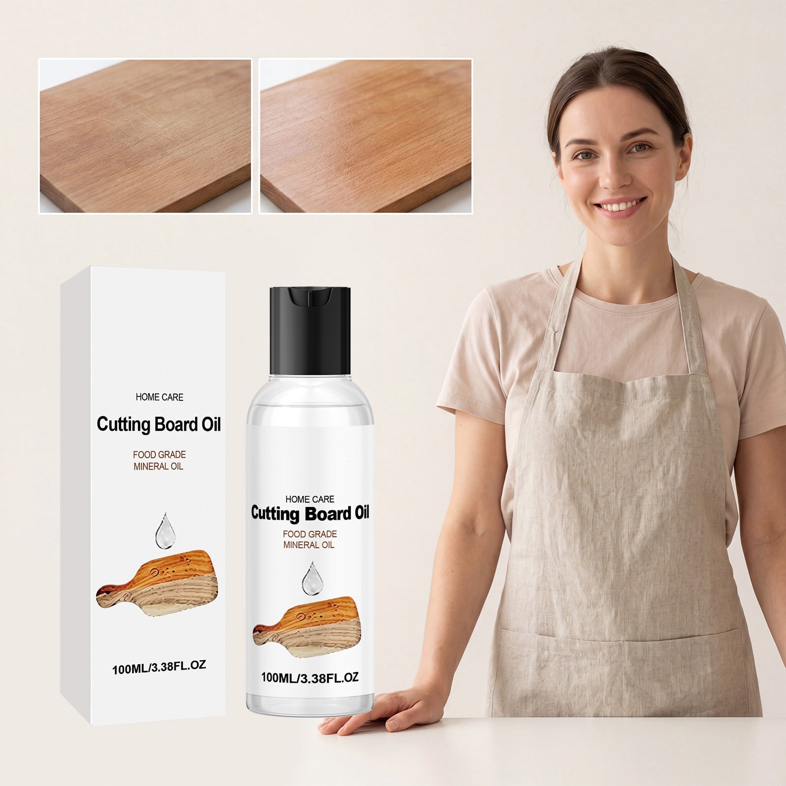 MMJ Cutting Board Oil Food Grade Mineral Wood Conditioner Prevent ...