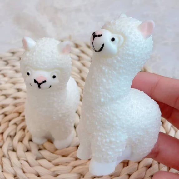 MMJ Fidget Toys Alpaca Stress Relief Pinch Simulation Soft Mud Sensory ...