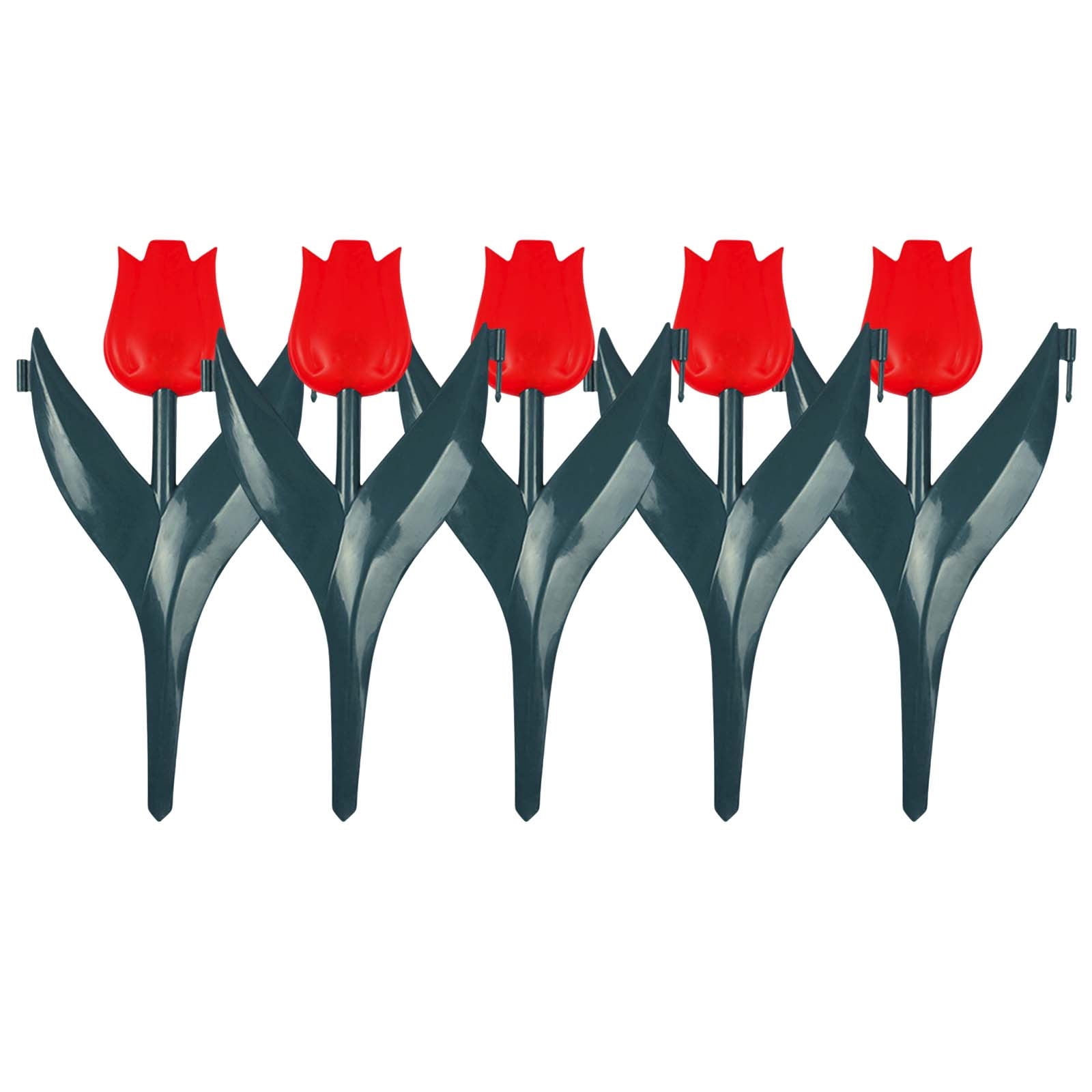 MMJ Garden Fence 5 Piece Plastic Tulip Flower Border Decorative Edging ...