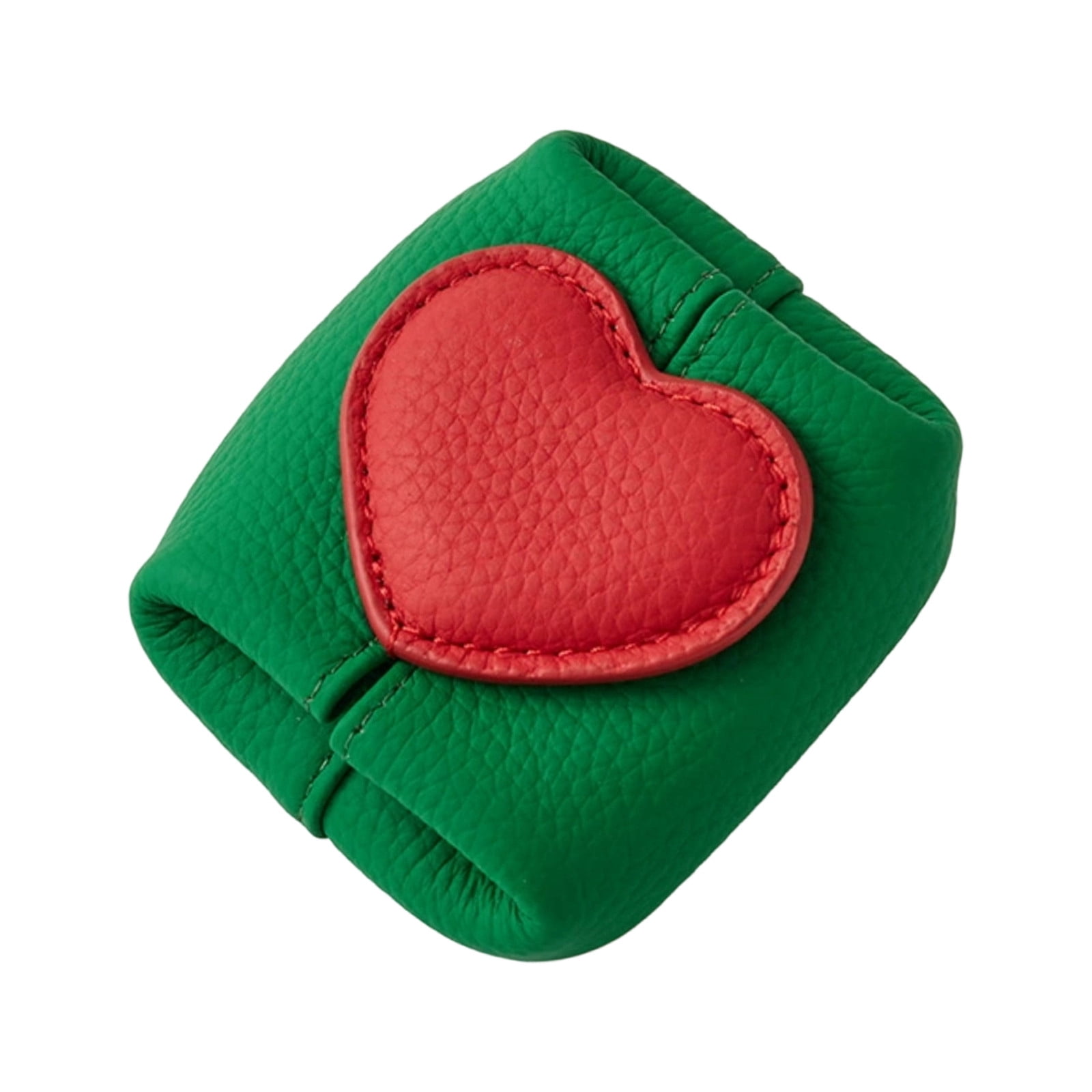 MMJ Mini Heart Wallet Small Coin Purse Pebbled PU Leather Card Change ...
