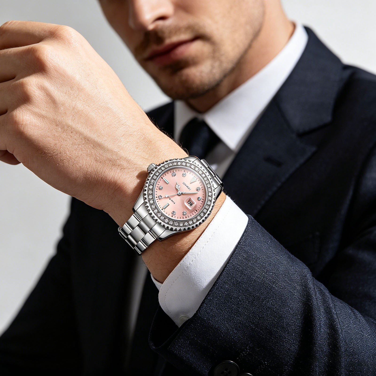 MMJ Quartz Watch Stainless Steel Waterproof Wristwatch Fashion Casual ...