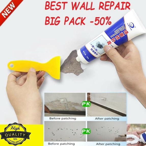 MMJ Wall Crack Repair Cream Tube Scraper 6x18cm White Non Corrosive ...
