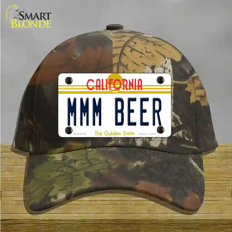 MMM Beer California Novelty License Plate Hat Cotton Camoflauge ...
