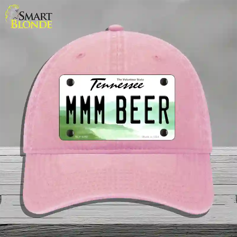 MMM Beer Tennessee Novelty License Plate Hat Unconstructed Cotton Pink ...