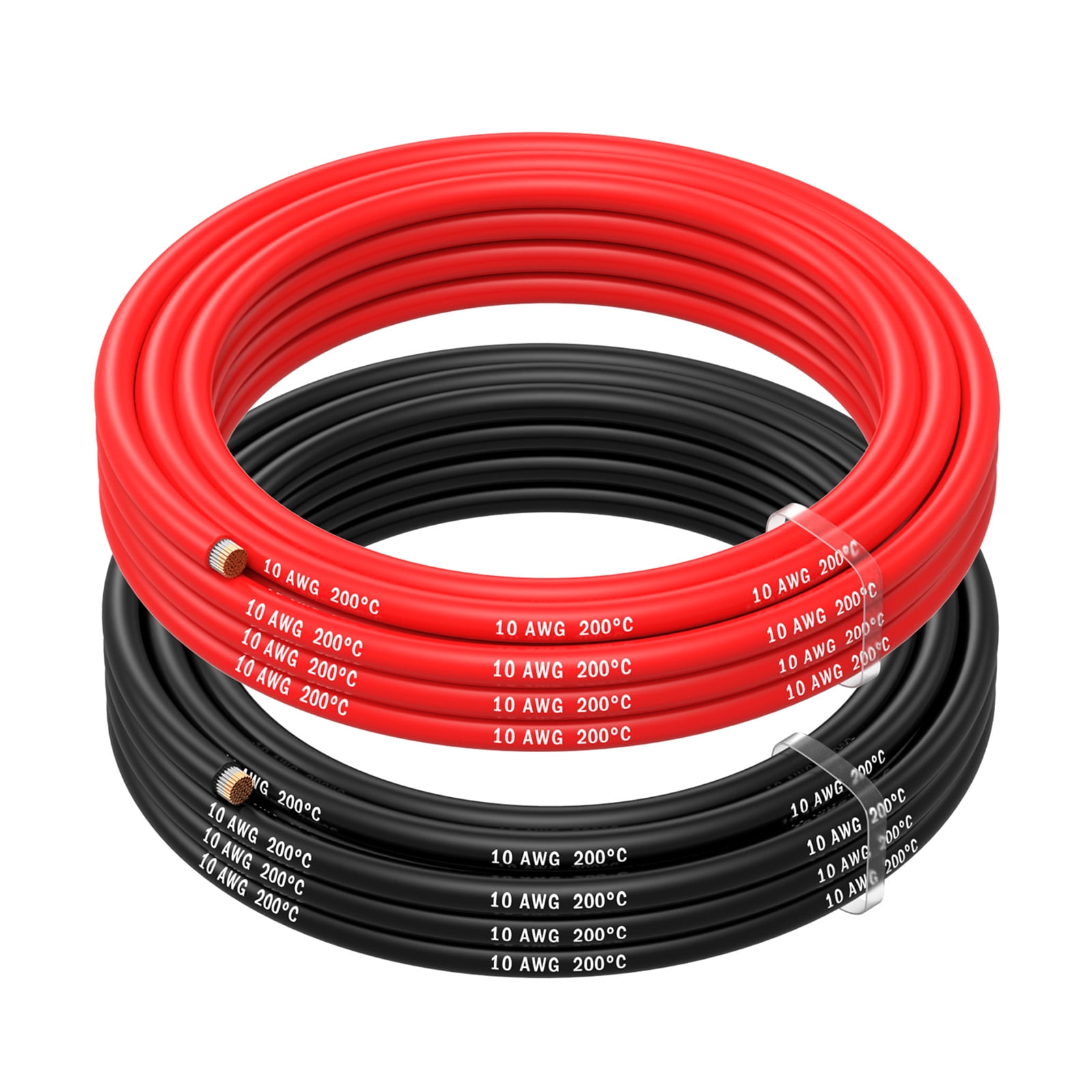 MMOBIEL 10 AWG Silicone Electrical Wire 6mm² Tinned Copper Red and ...