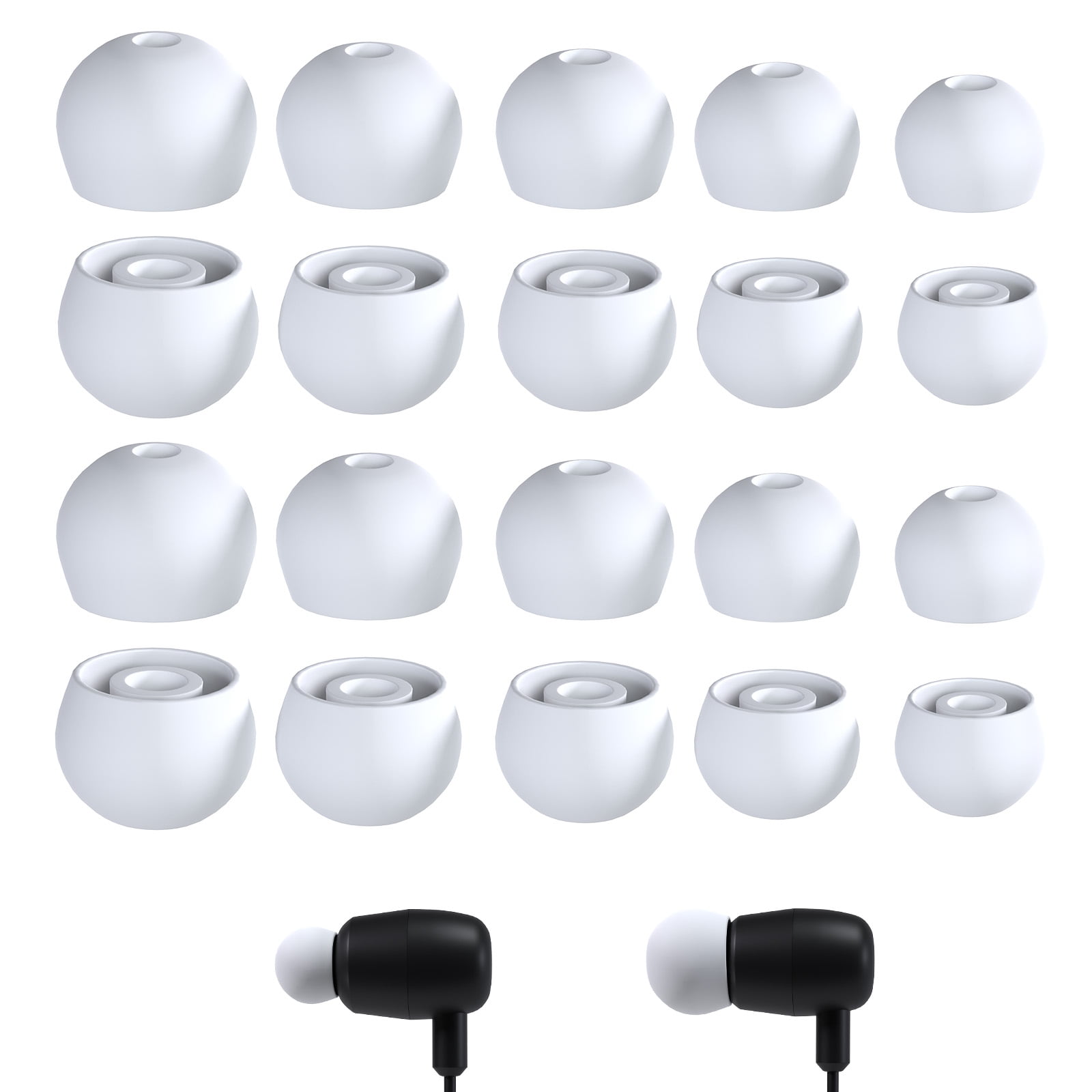 MMOBIEL 10 Pairs Ear Tips Silicone Compatible with Monster Panasonic ...