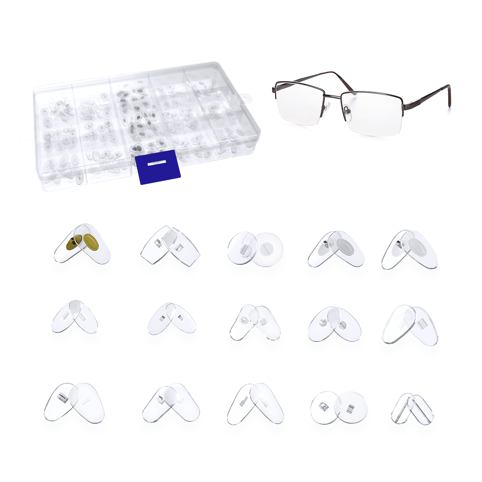 MMOBIEL Eyeglass Nose Pads 150 Pairs Clear Silicone Universal Small ...