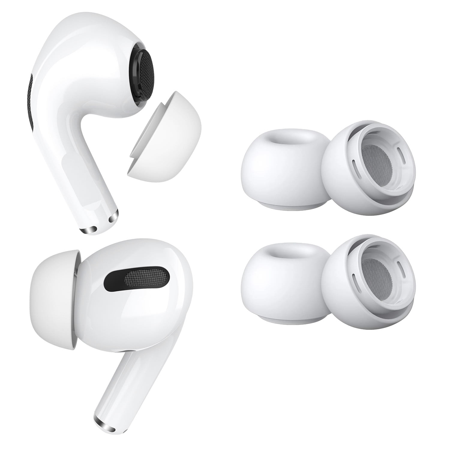 MMOBIEL 2 Pairs Replacement Earbud Tips for AirPods Pro Gen 1 & 2 Anti ...