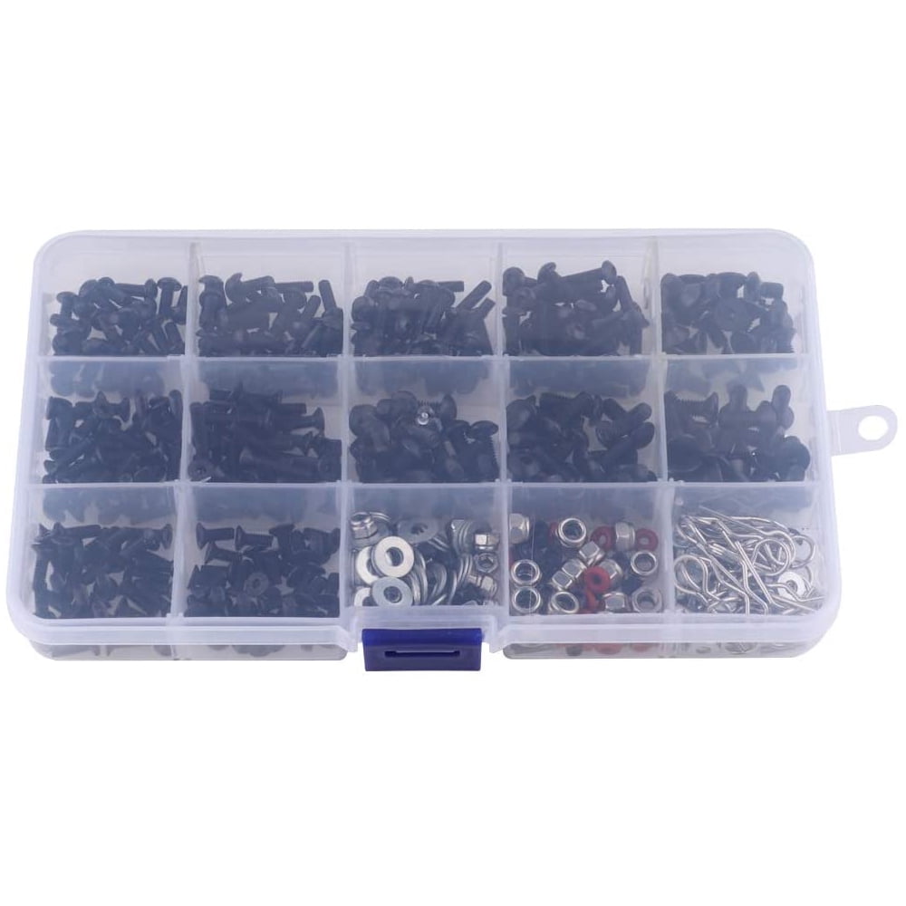 MMOBIEL 500 Pcs Universal RC Screw Kit Assortment Set for 1/8 1/10 1/12 ...