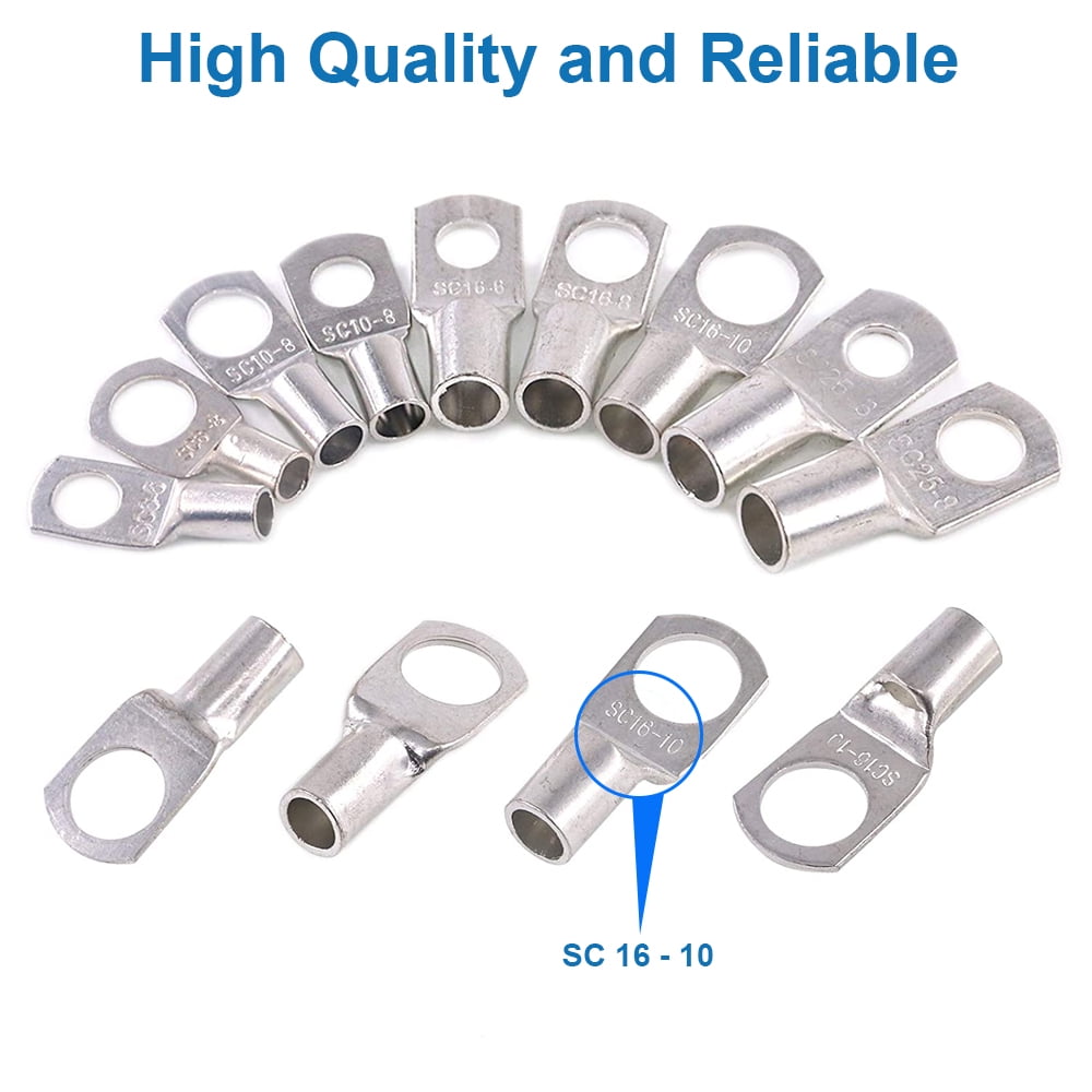 MMOBIEL 65PCS Battery Cable Lugs Assortment – Heavy Duty Tinned Copper ...