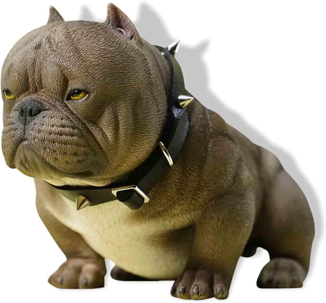 MMOS X JXK Mini American Bully Dog Statue, Cute Puppy with Intricate ...