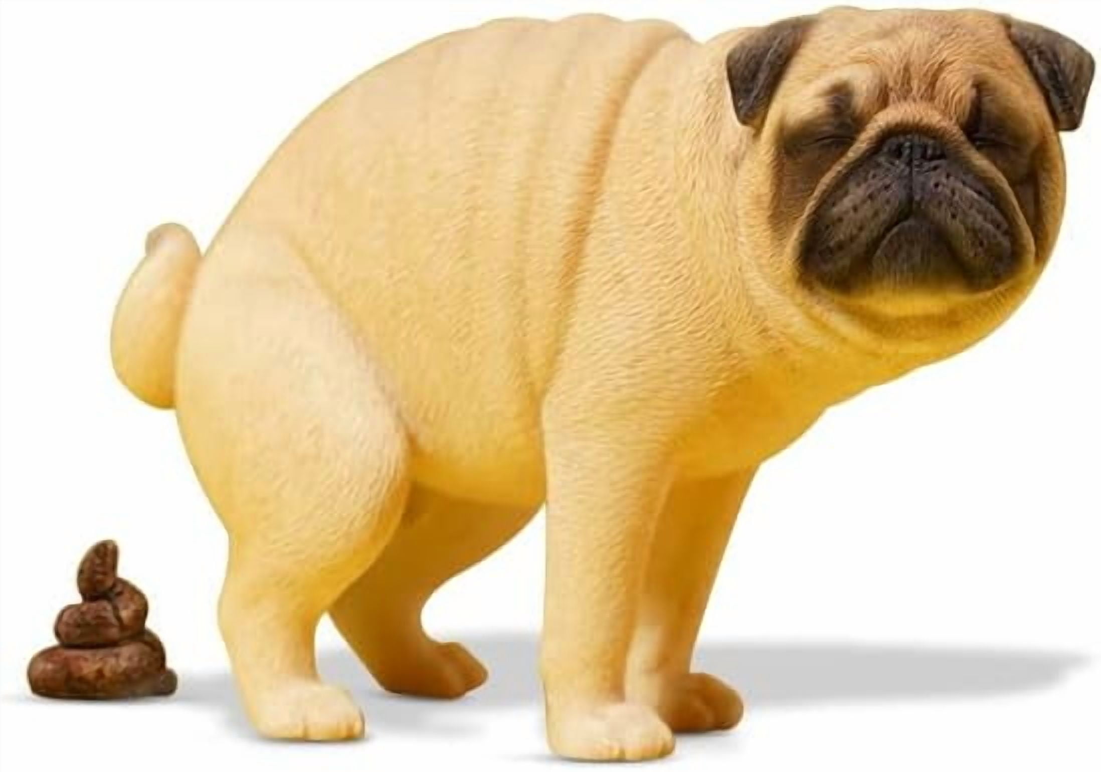 MMOS X Pug Pooping Dog Statue, Desktop Gift for Puppy Lovers, Durable ...