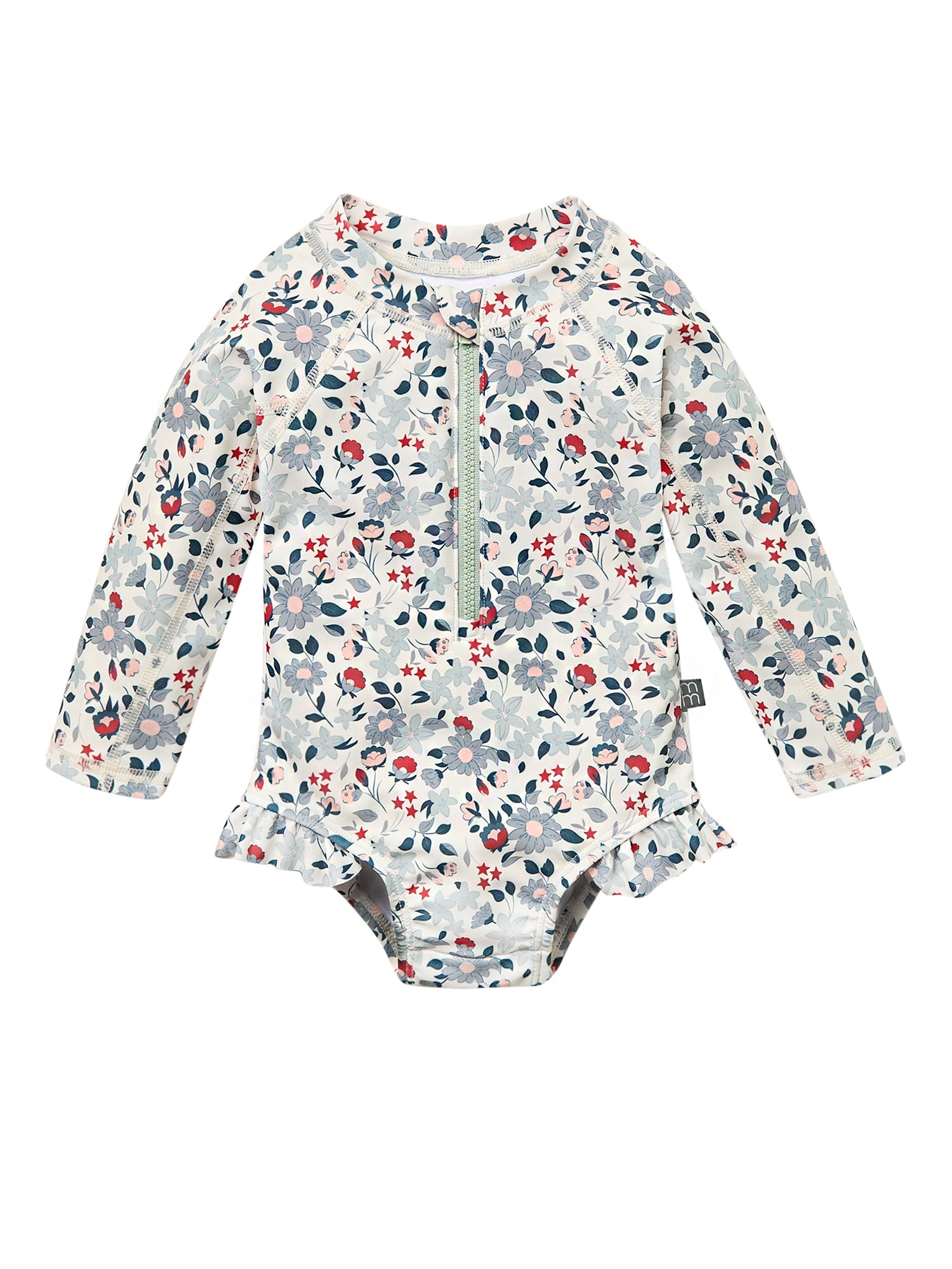 Modern Moments by Gerber Baby and Toddler Girl Peplum Ruffle Rash Guard ...