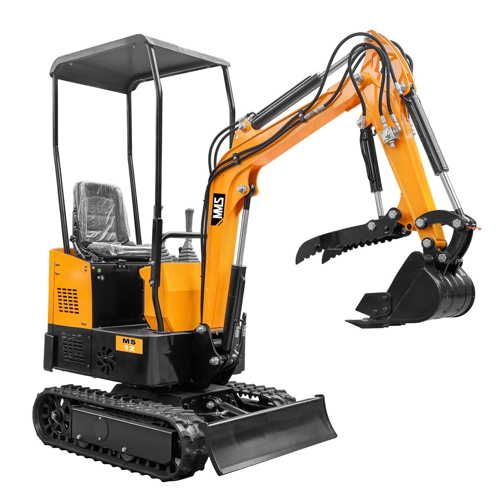 MMS 1.2 Ton Mini Excavator MS12 Crawler Trencher Digger Machine 13.5HP ...