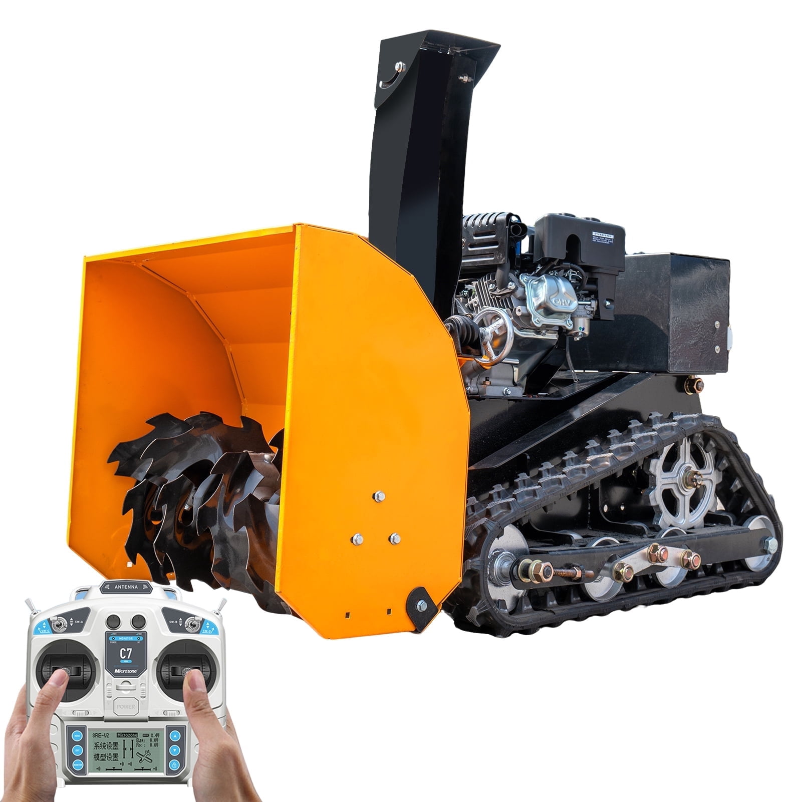 MMS 24'' Snowblower Robot Remote Controlled Gasoline Snow-Plowing ...