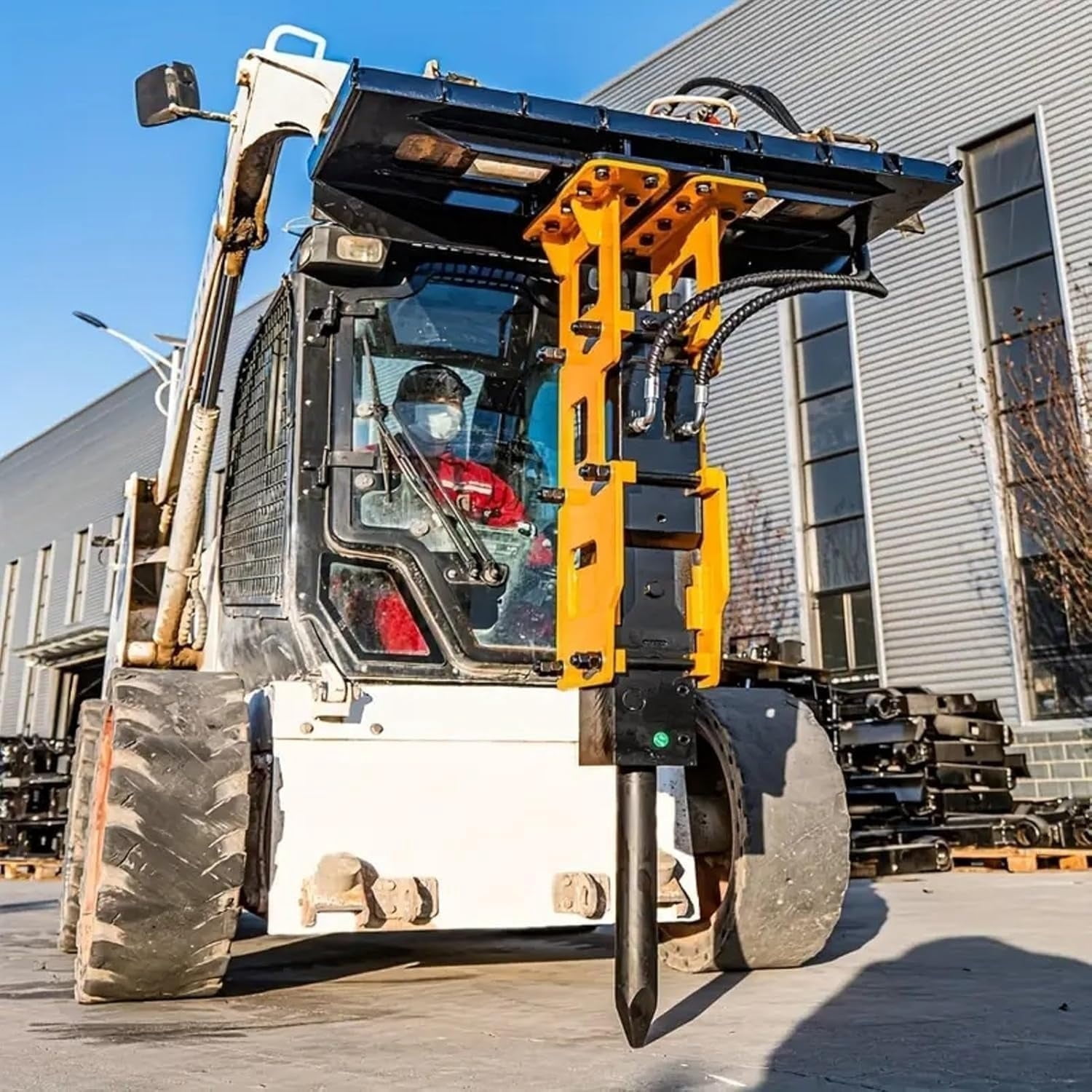 MMS 680 Hydraulic Concrete Hammer Breaker Attachment for Bobcat Skid ...