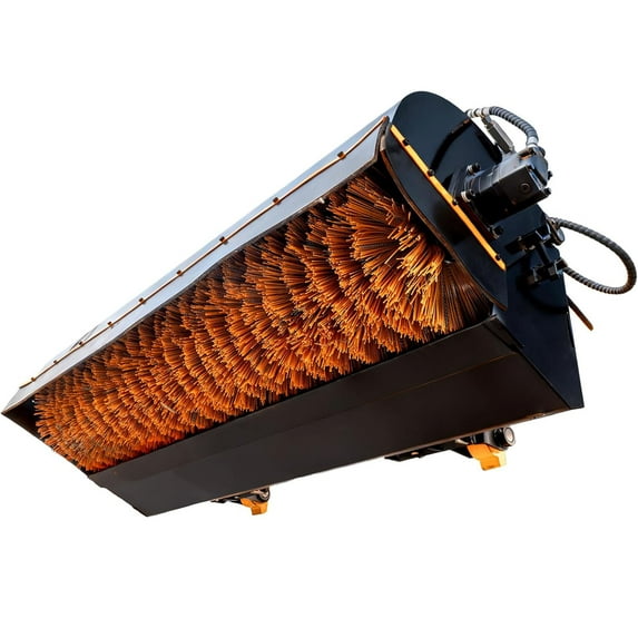 MMS 71" Enclosed Skid Steer Sweeper Attachment, Skid Steer Broom for ...
