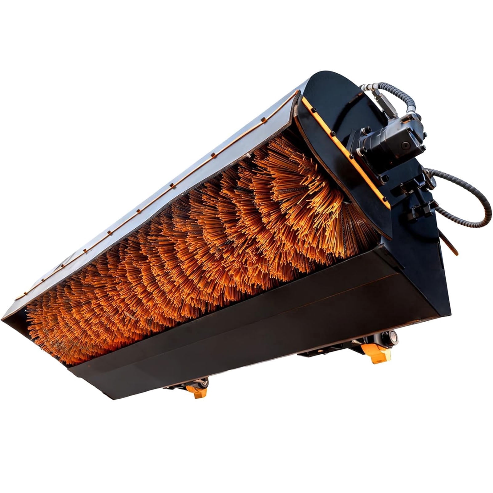 MMS 71" Enclosed Skid Steer Sweeper Attachment Compatible with Bobcat ...