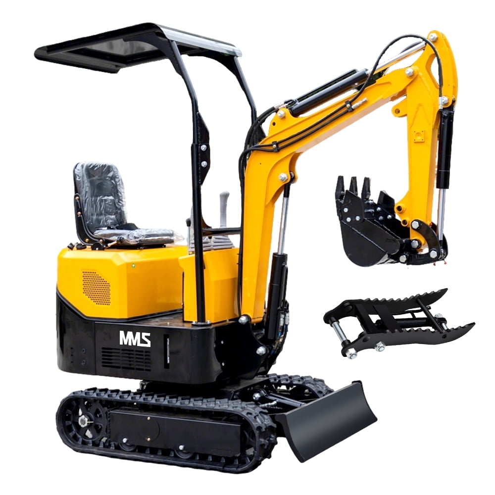 MMS Mini Excavator 1 Ton Compact Hydraulic Digger EPA Certified Gas ...