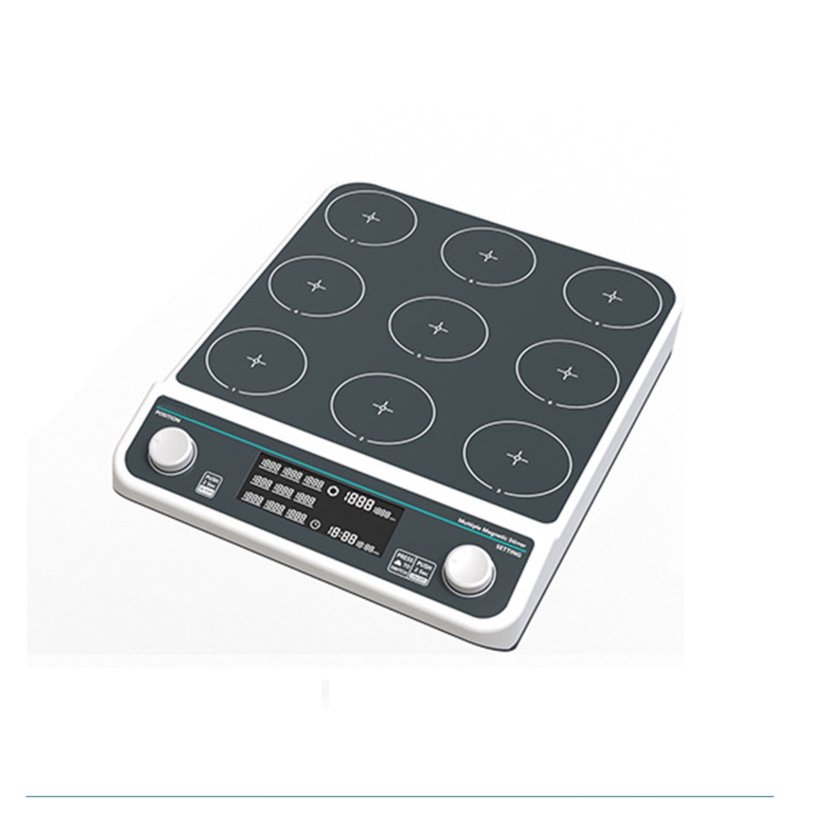 MMS9pro Multi-Position Magnetic Stirrer 1500rpm 9*500ml Electric ...