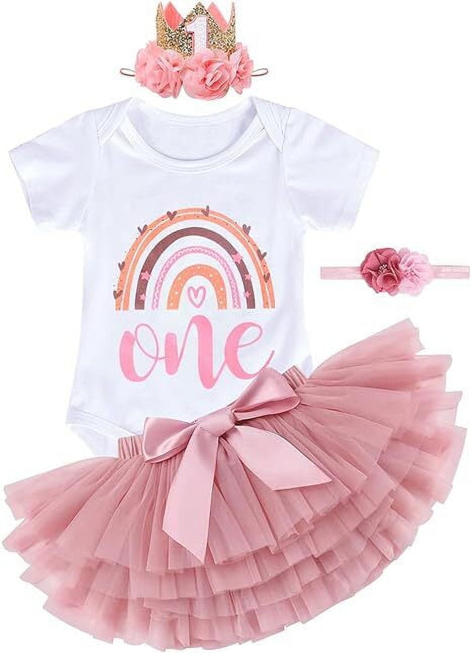 MMTX 1 Year Old Baby Girl Outfit, Boho Style Baby Girl 1st Birthday ...