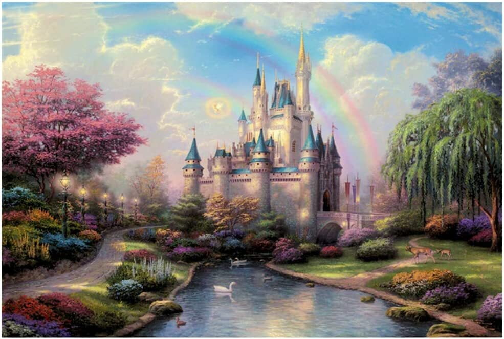 MMTX Dream Castle Jigsaw Puzzle, 1000 Pieces Paper Puzzle Toys for ...