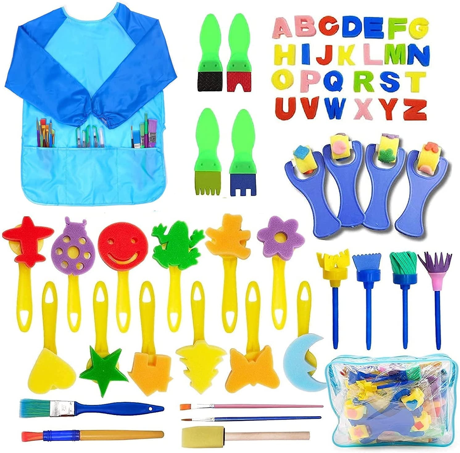 MMTX Kid Craft Sponge Paint Brushes Drawing Kit, Art and Craft Set ...