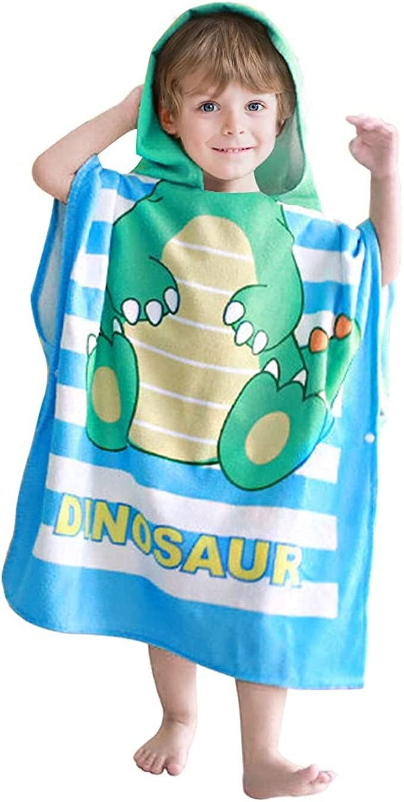 MMTX Kids Poncho Hooded Beach Towel Robe Shower Swimming Pool for Girls ...