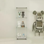 Rectangular 4-shelf Curio Cabinet White and Clear - Walmart.com