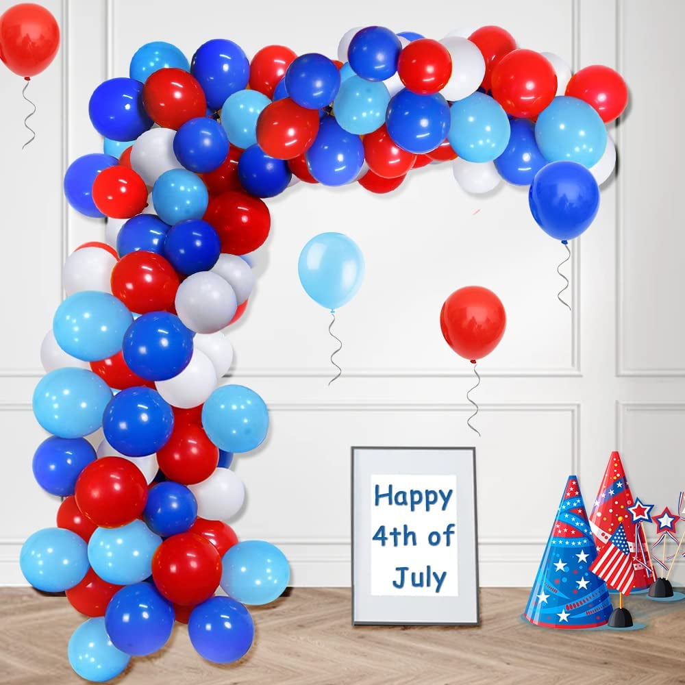 MMTX Red White Blue Balloon Garland Kit, 4th of July Independence ...