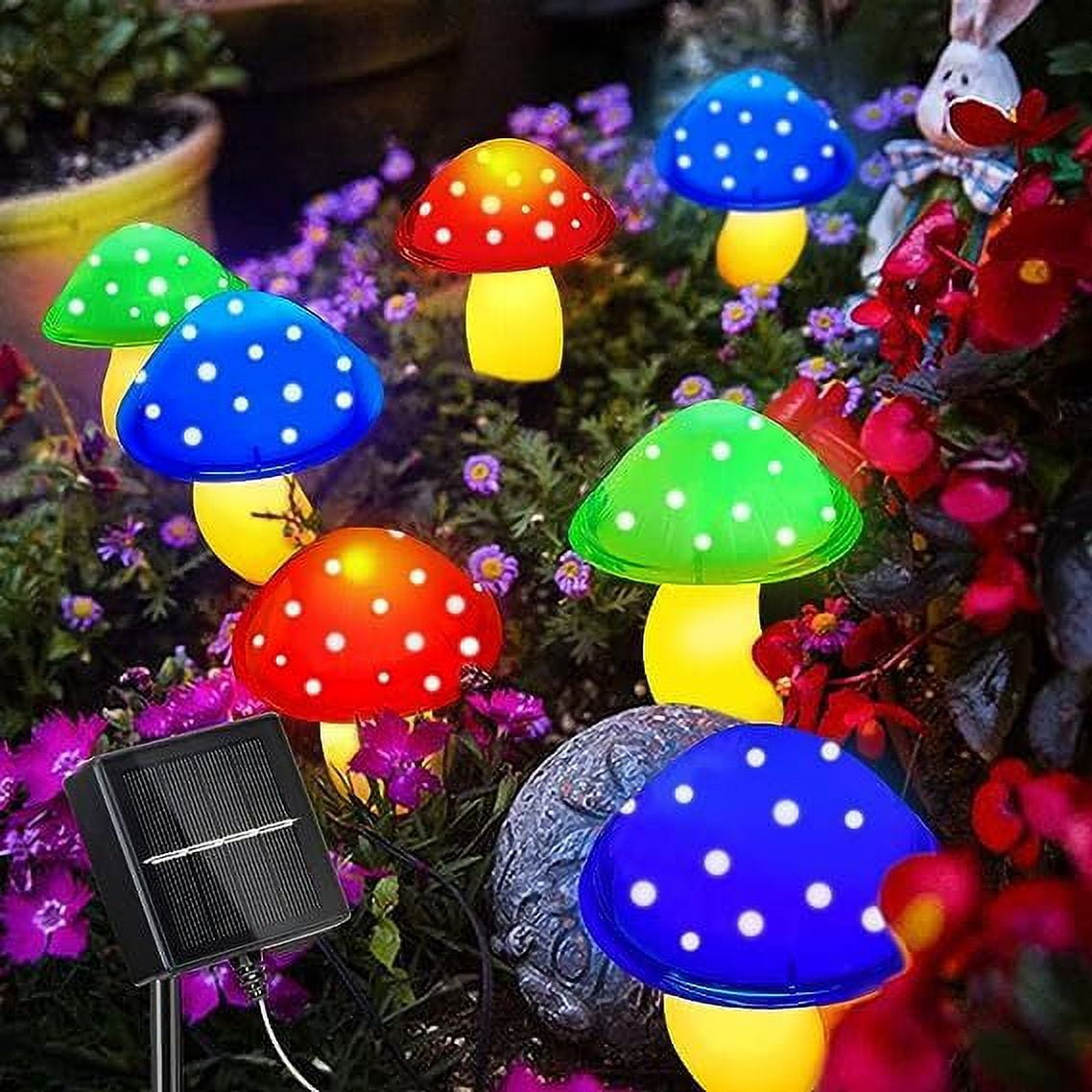 MMTX Solar Mushroom Lights Outdoor Garden New Upgrade, 6 Pack Solar ...