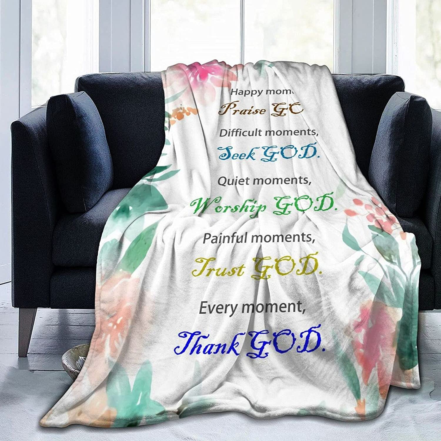 MMYGU Bible Verse Kids Prayer Inspirational Blanket Throws Gifts for ...