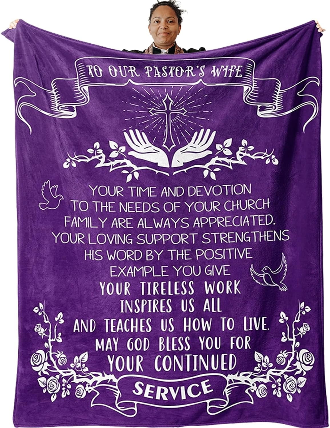 MMYGU Gift Blanket for Pastor's Wife Fleece for Birthday Pastor ...