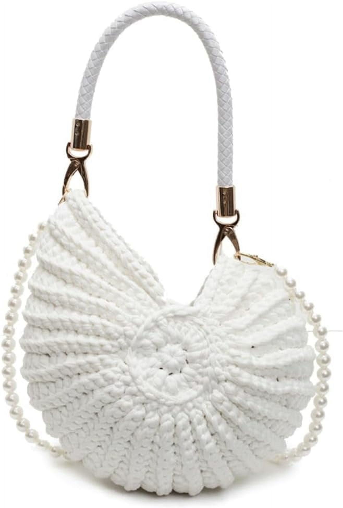 MMYGU Handwoven Seashell Bags Women Crochet Summer Beach Bag Boho ...