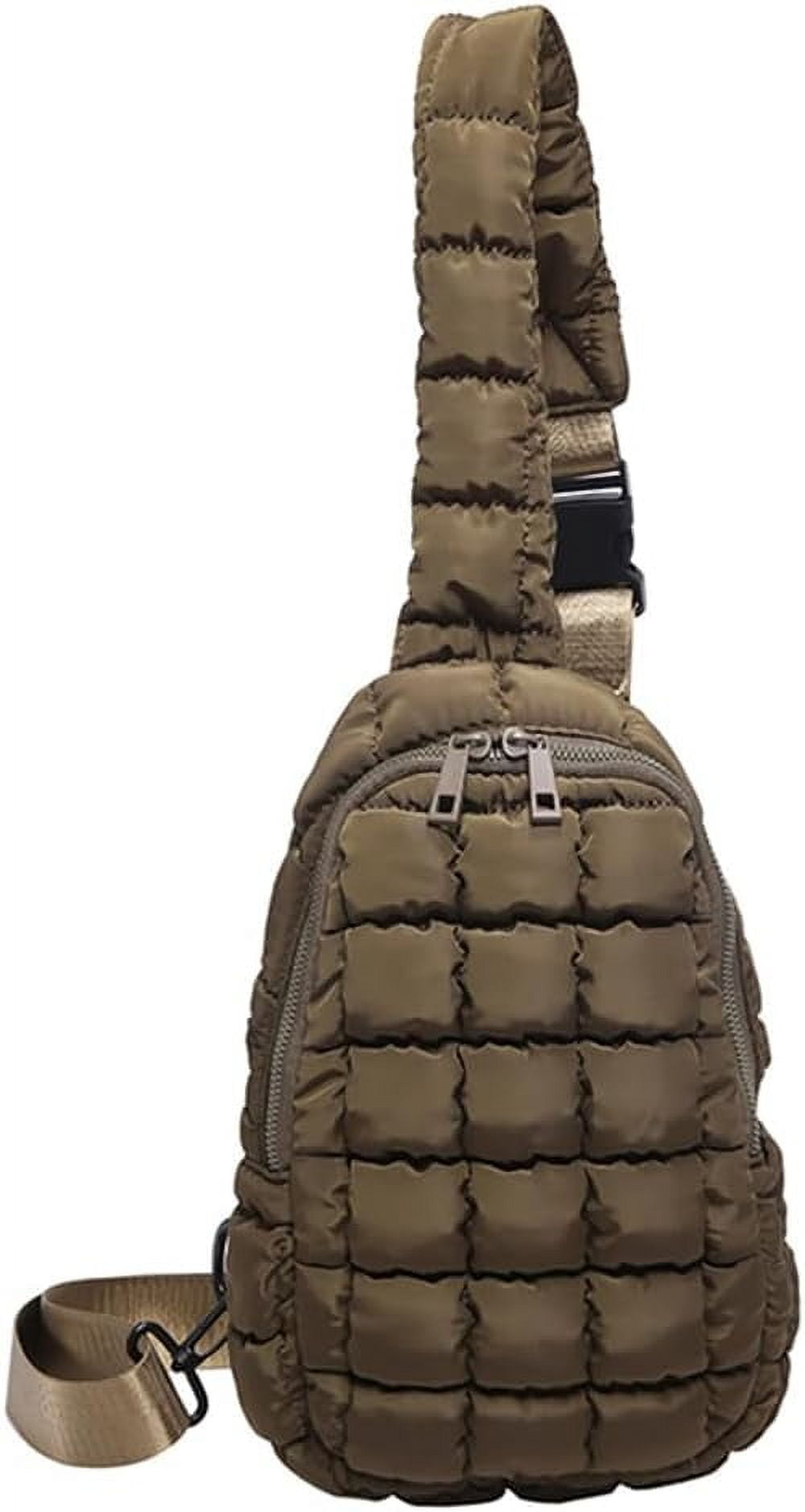 MMYGU Sling Bag Puffy Crossbody Purse for Women Fanny Pack Chest Bag ...