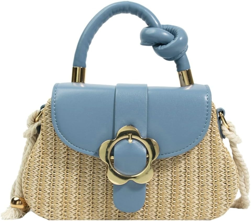 MMYGU Women’s Beach Bag Summer Lightweight Floral Cute Purse 2025 Straw ...