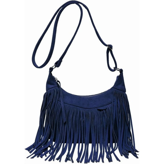 MMYGU Women’s Tassel Faux Suede Leather Hobo Cross Body Chain Shoulder ...