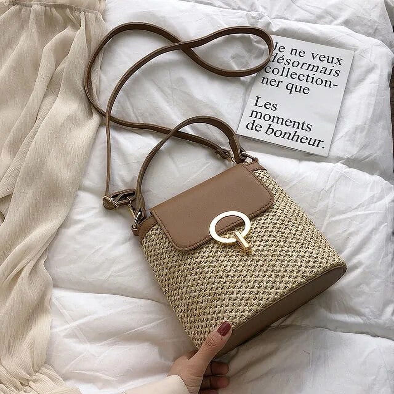 MMYGU Woven Straw Shoulder Bag Female Crossbody Bags for Women Designer ...